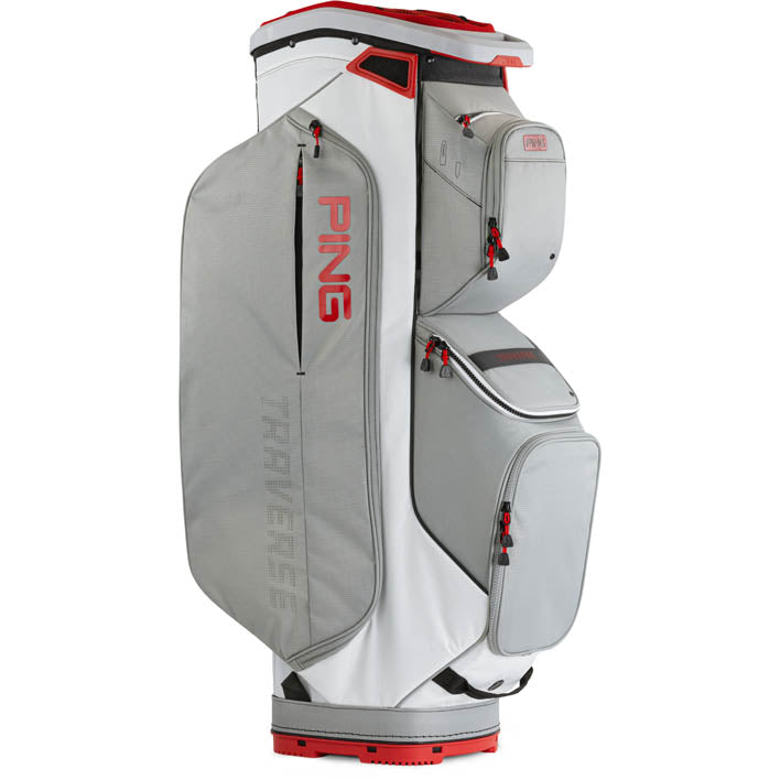 2025 Ping Traverse Cart Bag - Dark Grey/Red – The Clubroom