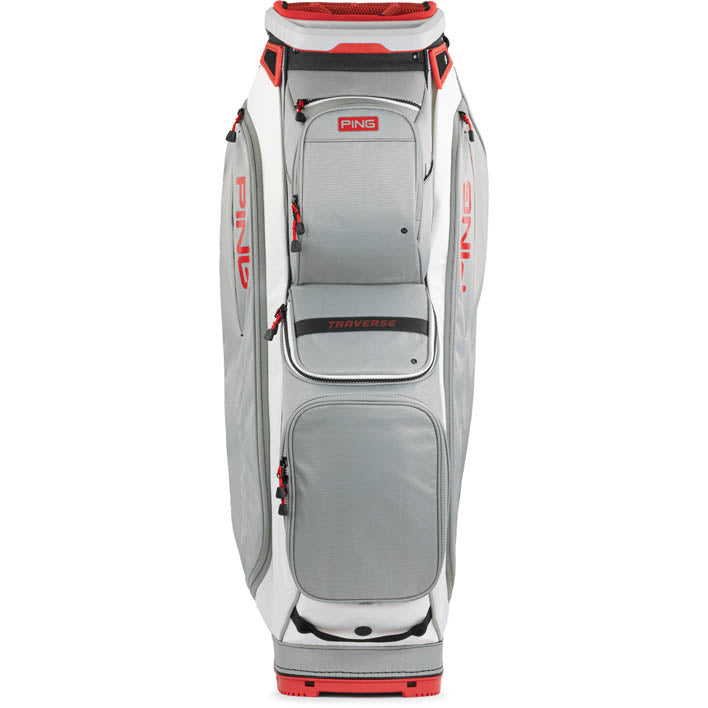 2025 Ping Traverse Cart Bag - Dark Grey/Red – The Clubroom