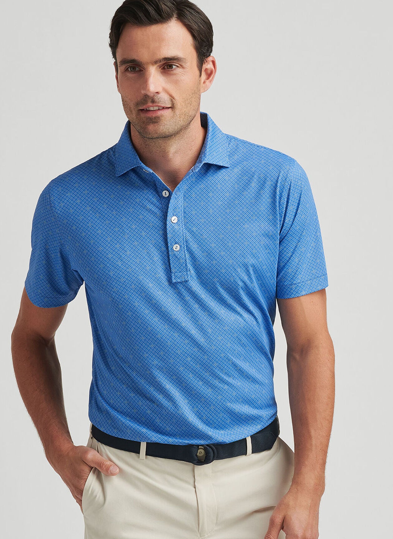 2025 Peter Millar Men's Bickett Performance Jersey Polo - Dark Blue ...
