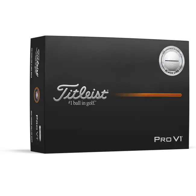 2025 Titleist Pro V1 Performance Alignment Golf Ball Dozen - Black Lin ...
