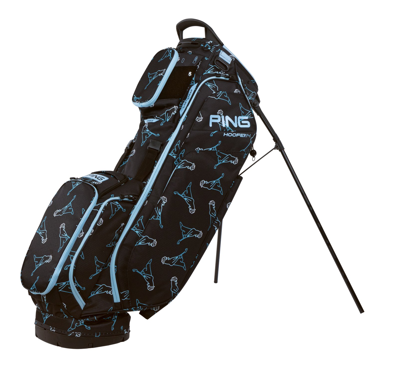 Ping Hoofer 14 Golf Bag - Mr Ping Black and Blue – The Clubroom
