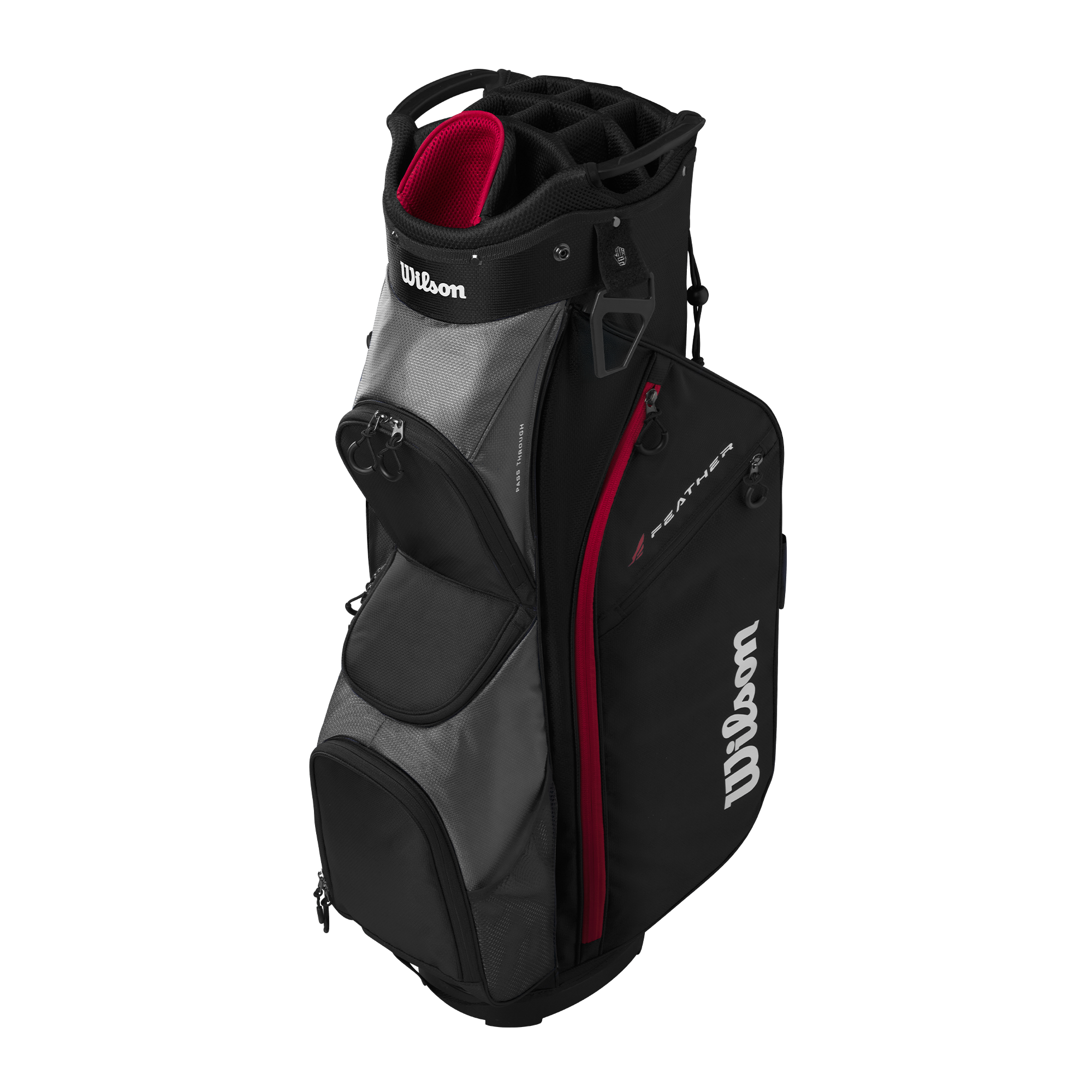 Wilson Feather Cart Stand Bag - Black/Red – The Clubroom